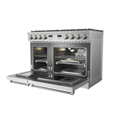 Buy 48 Inch Contemporary Professional Stainless Steel Dual Oven Gas ...