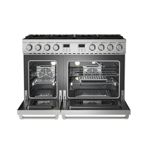 Buy 48 Inch Contemporary Professional Stainless Steel Dual Oven Gas ...