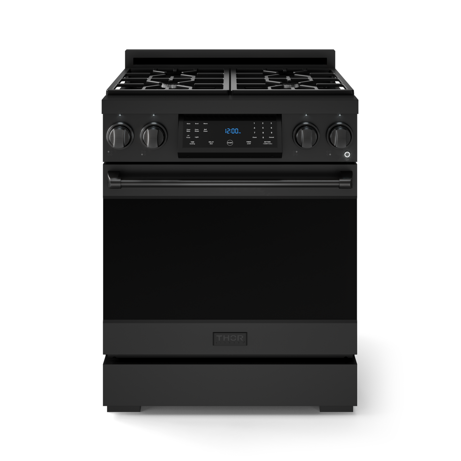 30 Inch Professional Gas Range with Tilt Panel Touch Control in Black