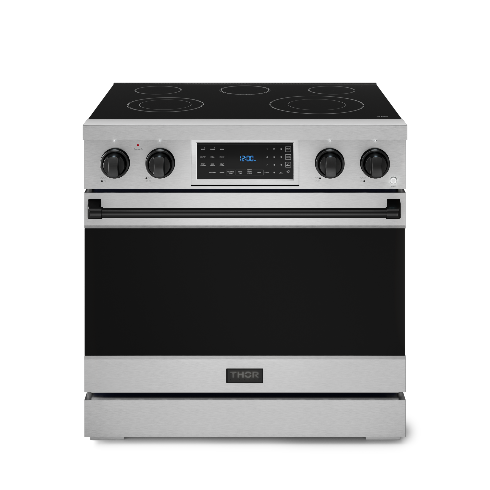 36-Inch Stainless Steel/Black Electric Range | Gordon Ramsay Collection ...